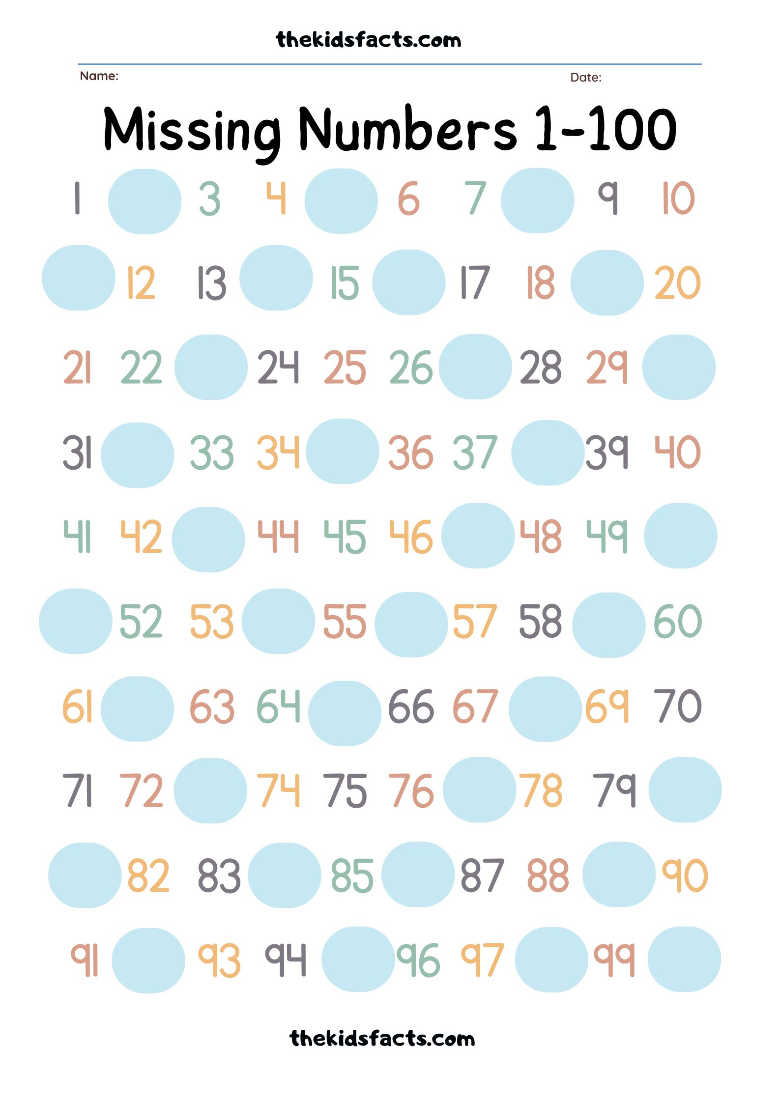 Writing Numbers 1 100 Worksheets Actividad Online De Numbers 1 100